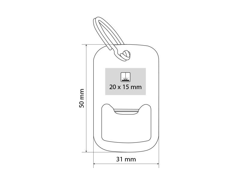 IZZY Aluminijumski privezak | Reklamni Materijal